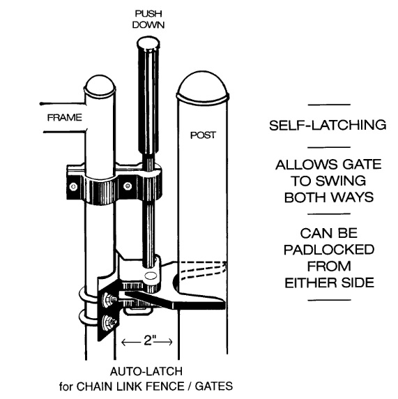 American Fence & Supply Co.: 1 3/8X2 3/8autoLATCH