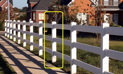 American Fence & Supply Co.: HOMELAND LINE POST 3-hole 5"x7' PVC